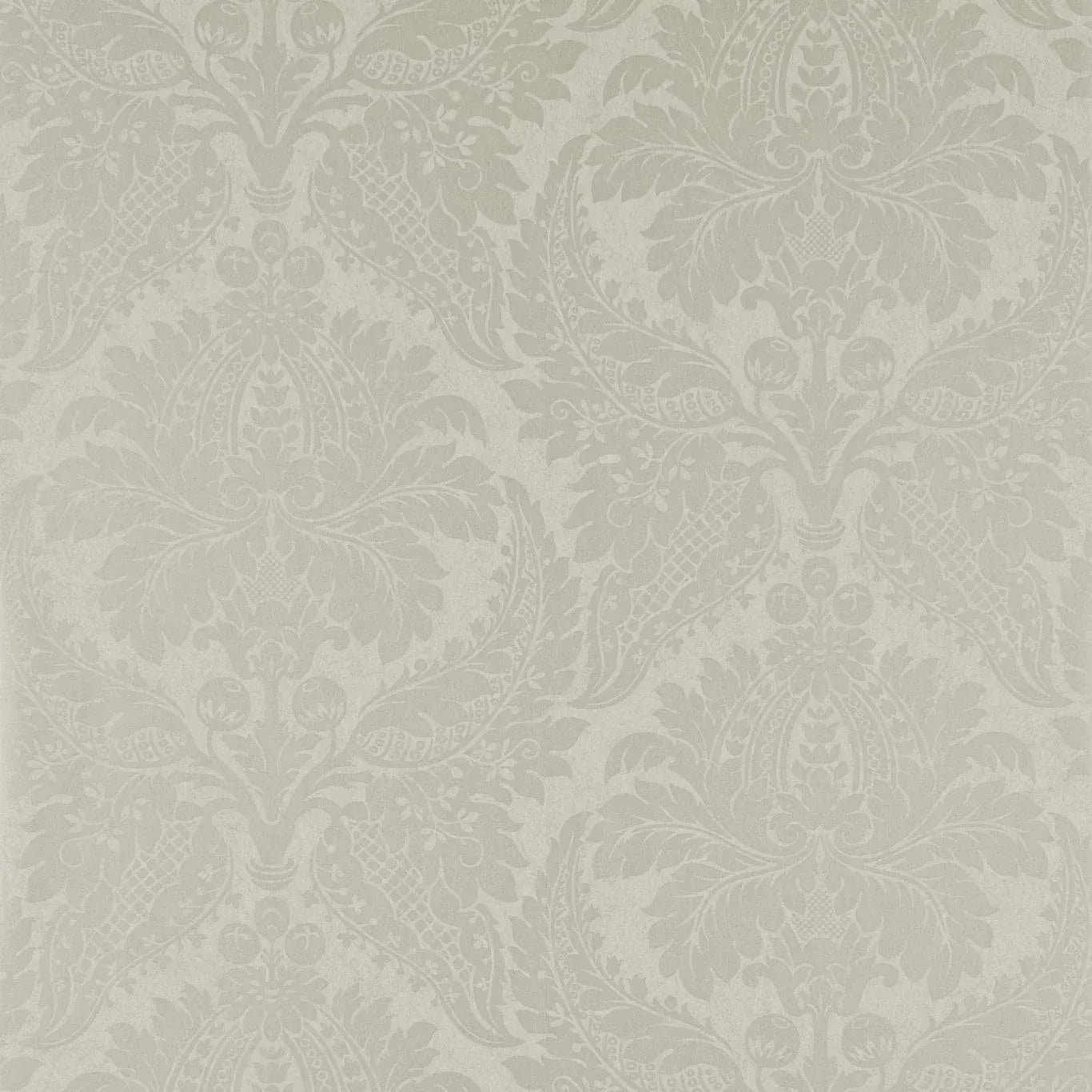 Zoffany Malmaison Damask Wallpaper in Chalk - a Sample | Chairish
