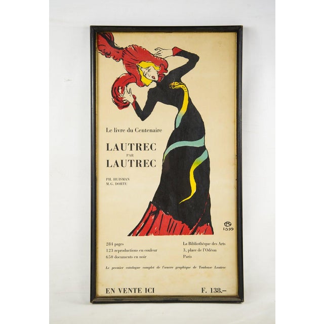 1964 Framed Reproduction Gallery Posters by Toulouse- Lautrec - A Pair ...