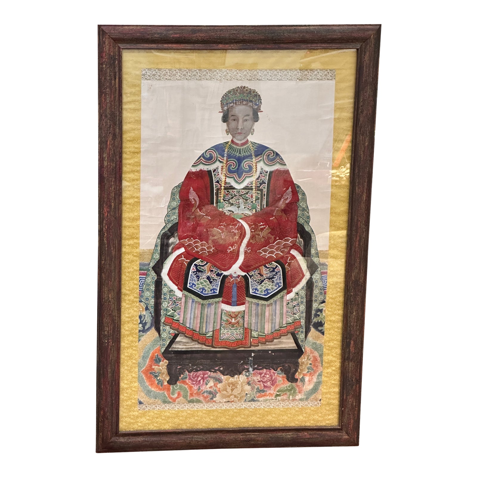 Large Chinese Ancestral Portrait | Chairish