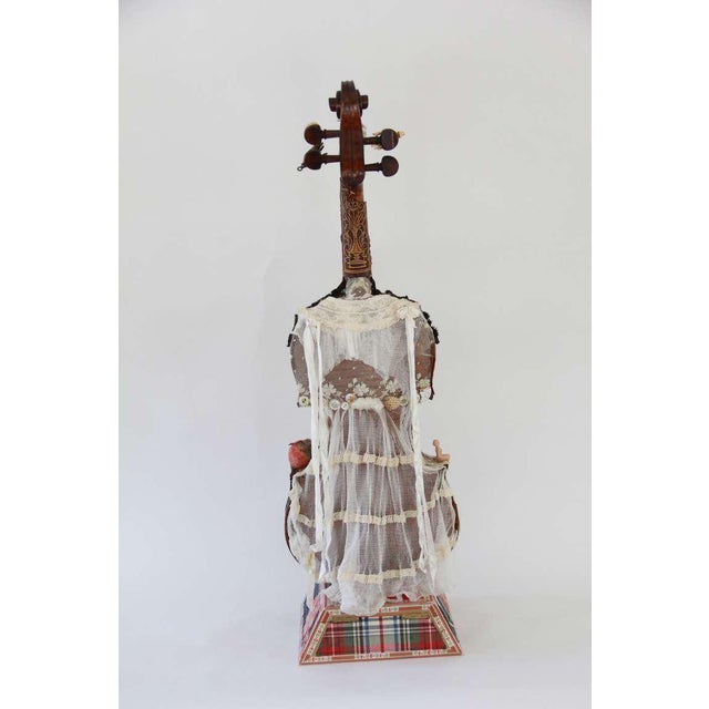 Violin and Cigar Box Sculpture | Chairish