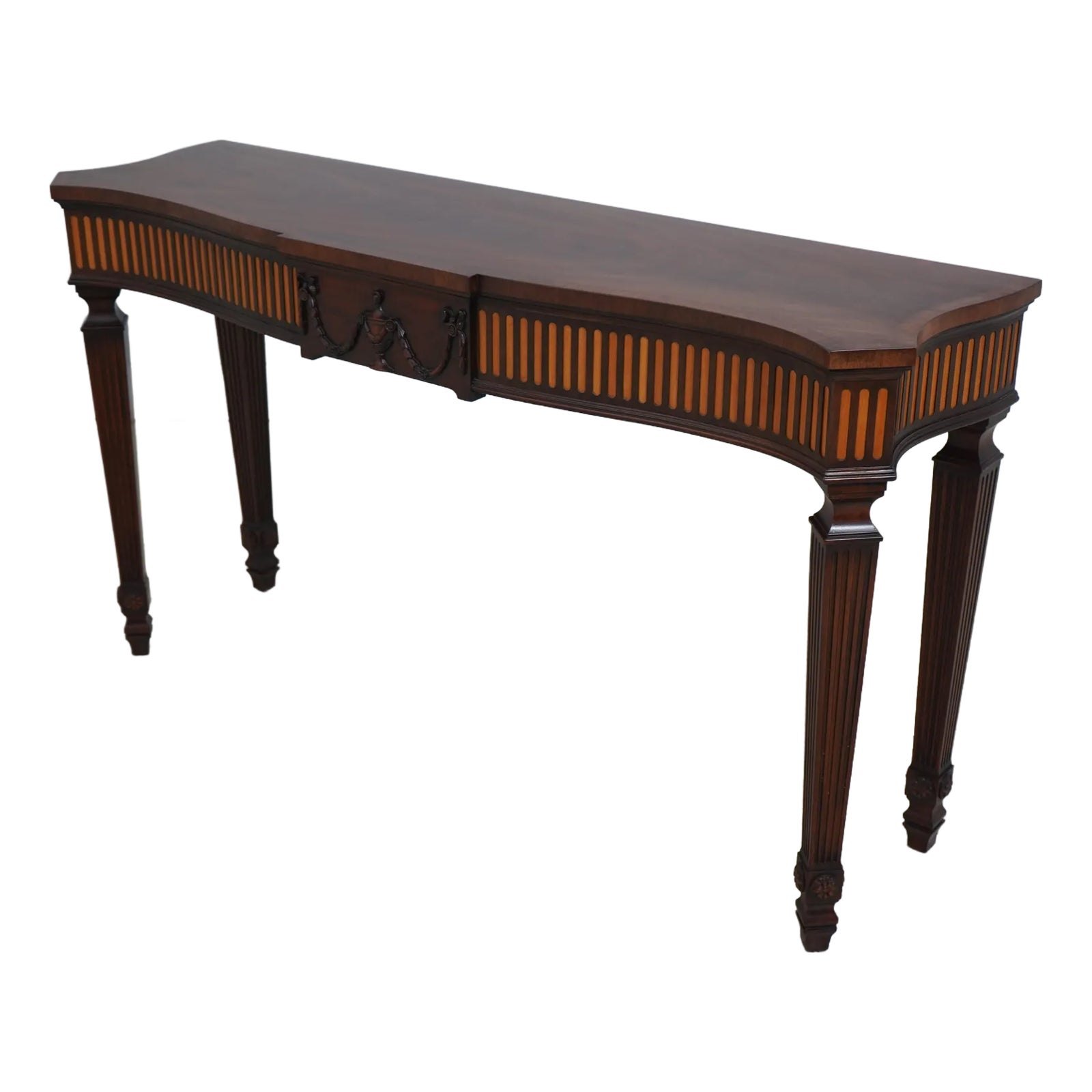 Henkel Harris Adams Style Mahogany Console Serving Table | Chairish