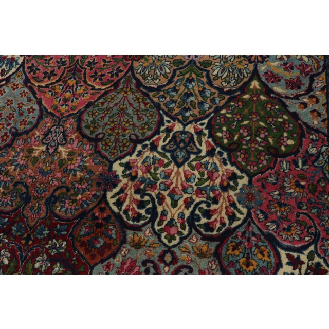 Rare Antique Persian Kerman Rug in Polychromatic Floral Pattern - by ...