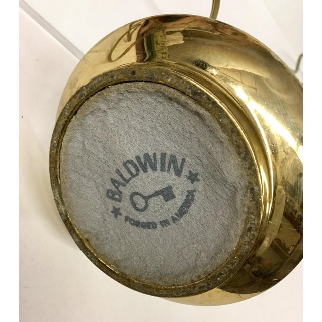 Vintage Baldwin Solid Brass Candlestick Table Lamp | Chairish