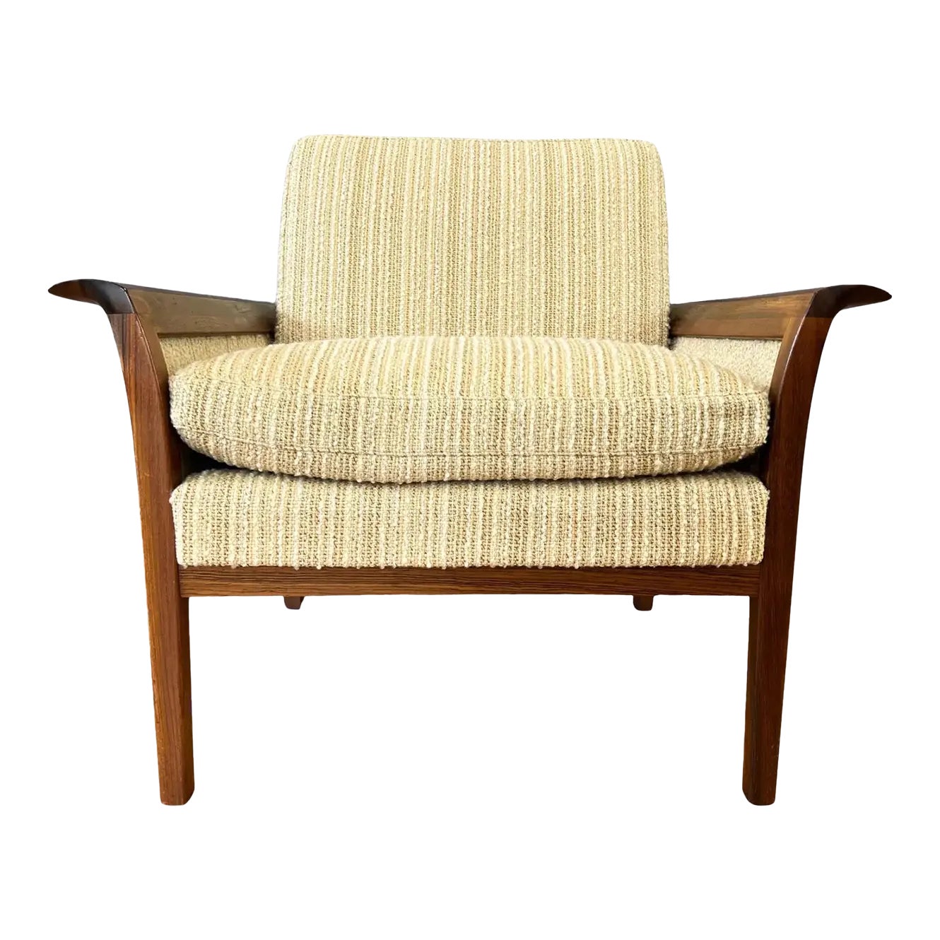 Knut Sæter for Vatne Møbler Rosewood and Upholstery Lounge Chair, 1976 ...