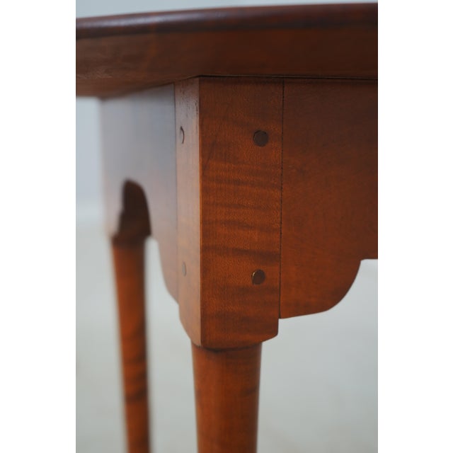 Eldred Wheeler Tiger Maple Oval Occasional Table | Chairish