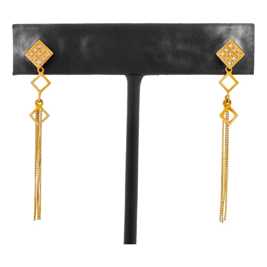 14k Yellow Gold & Diamond Pave | Chairish