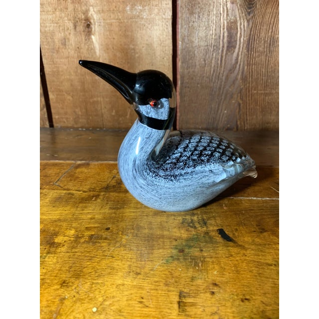1960s Art Glass Loon | Chairish