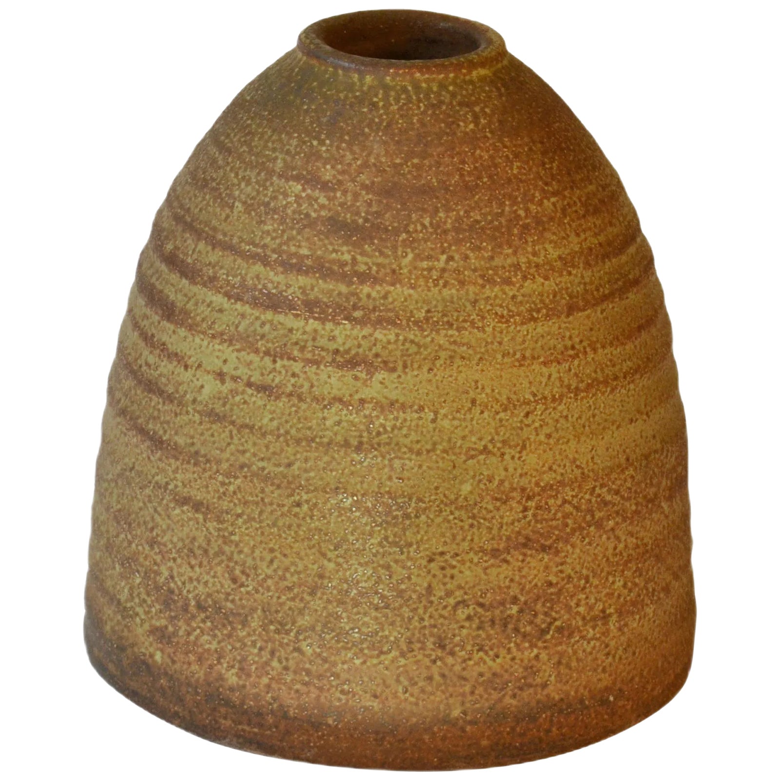 Sculptural Studio Pottery Vase in Beehive Shape | Chairish