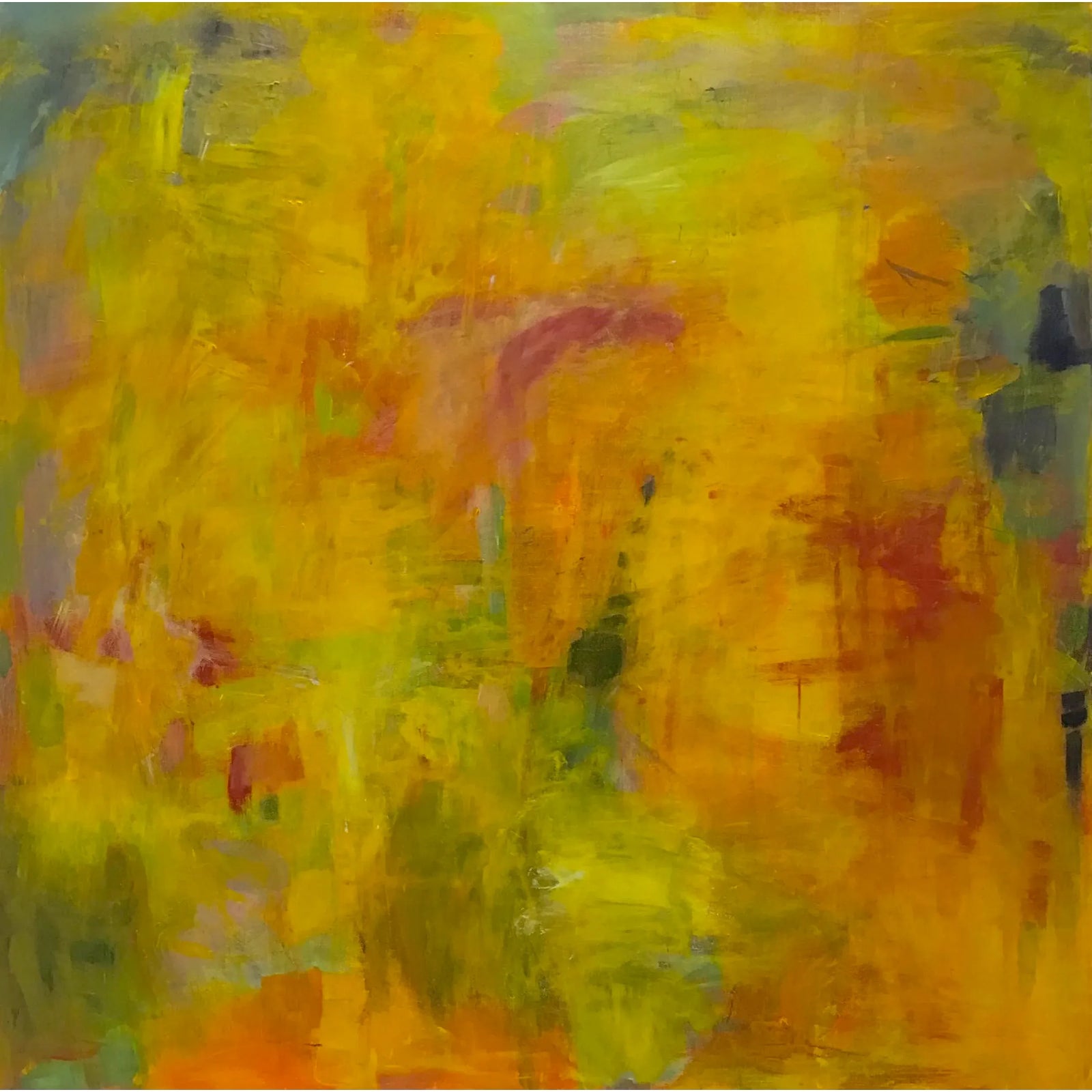"Contemplation" Contemporary Abstract Acrylic Painting | Chairish