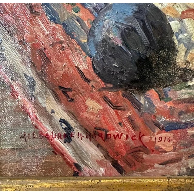 1916 Melbourne Hardwick Oil Painting Portrait of a Boston Terrier Dog ...