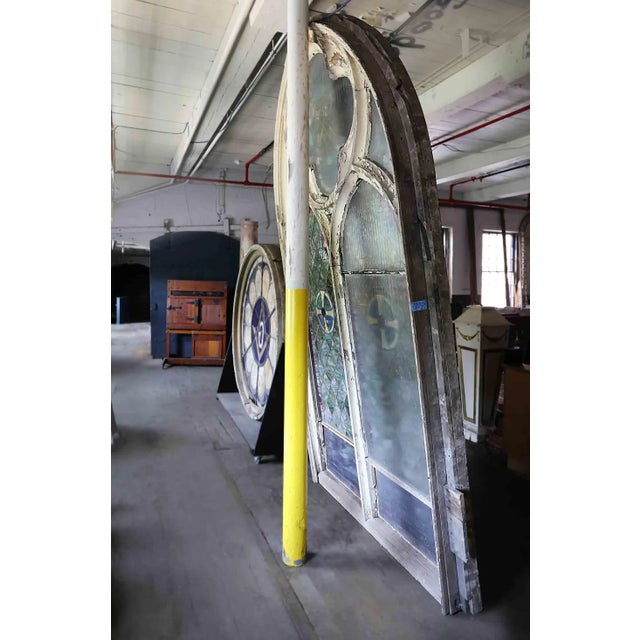 Antique Late 19th Century Gothic Revival Style Stained Glass Window ...