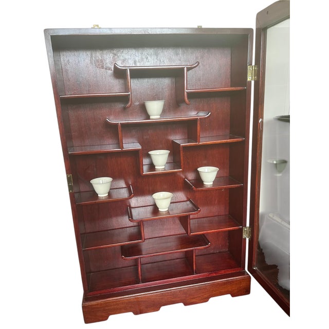 Mid Century Chinese Japanese Asian Cabinet Snuff Bottle Collection ...
