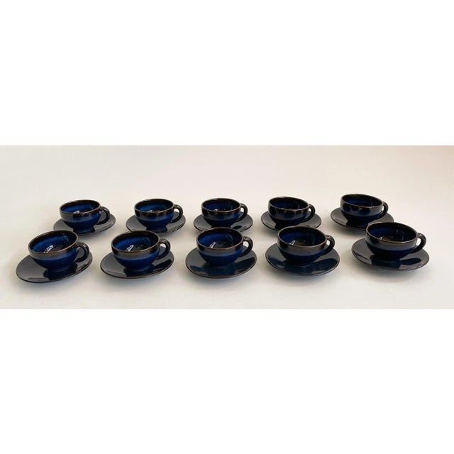 2000s Handmade French Porcelain Tourron Tea Cups and Saucers by Pierre ...