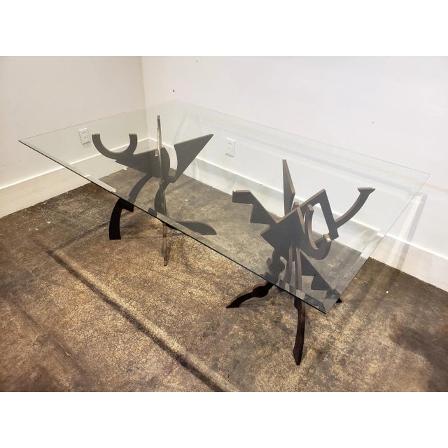 1980s Postmodern “Tristan & Isolde” Pucci De Rossi Patinated Steel and ...