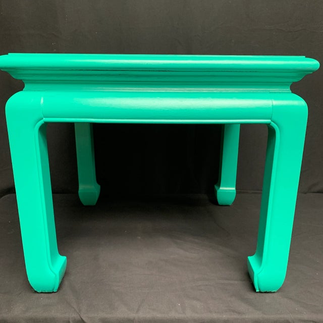 1970s Ming Turquoise Side Table | Chairish