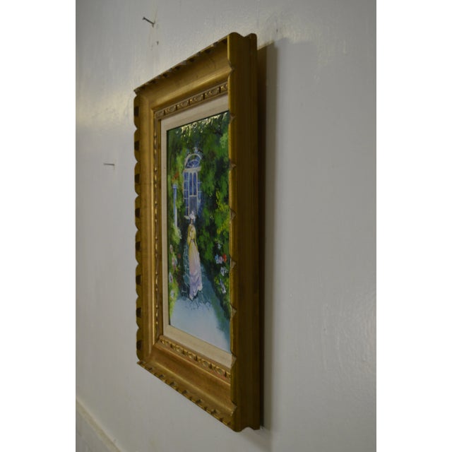 Parthesius Enamel on Copper Southern Belle Framed Painting | Chairish