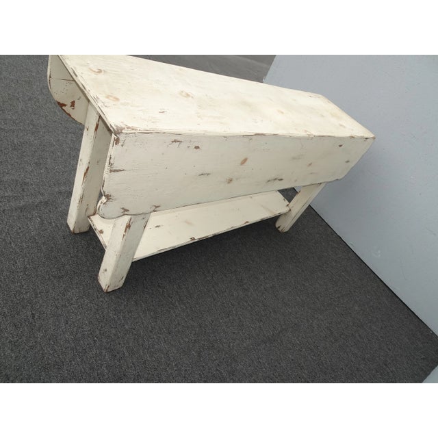 Vintage French Country Farmhouse Chic Off White Console Table W ...