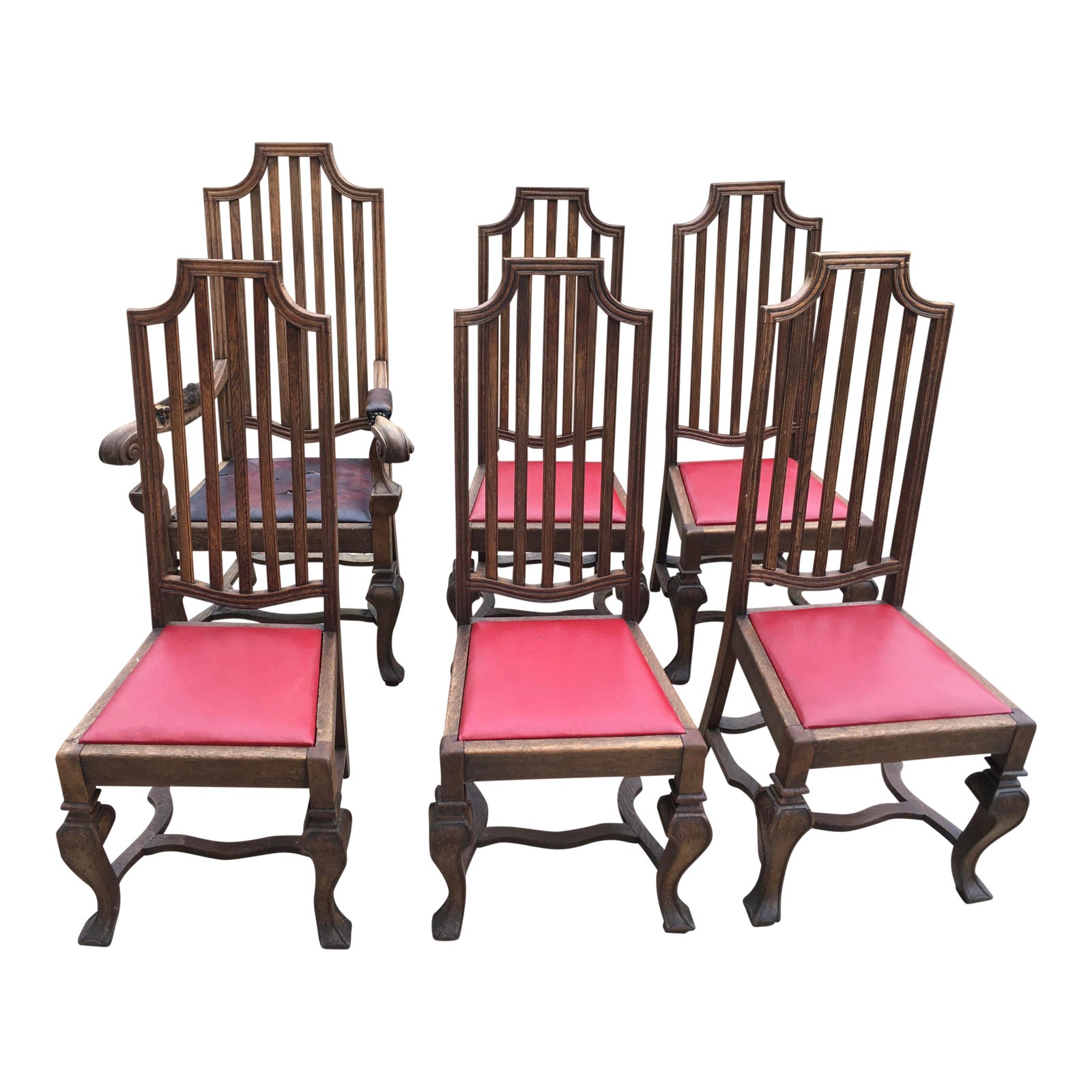 English Country Dining Chairs - Set of 6 | Chairish