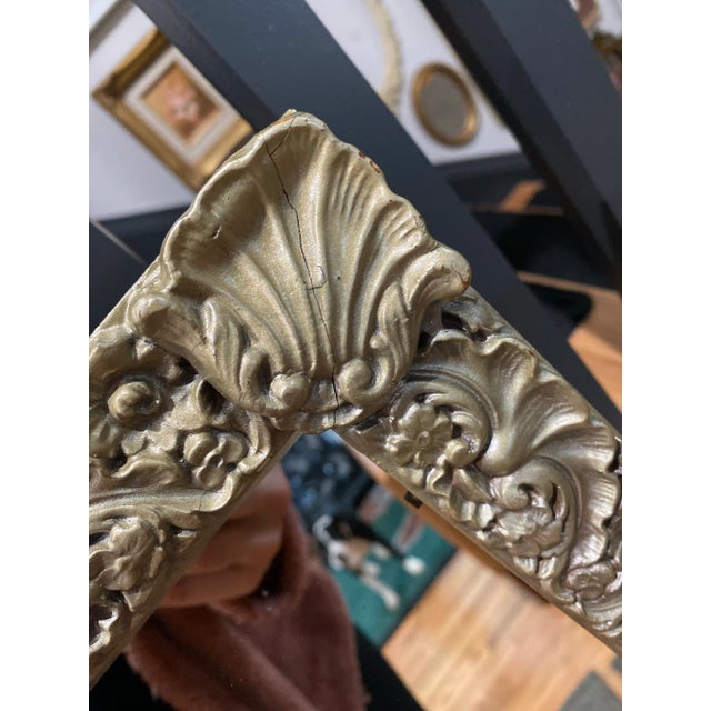 Antique Art Deco Gold Gilt Gesso Large Wall Mirror | Chairish