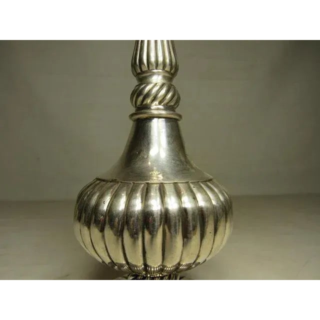 Islamic Style Silver Plated Rosewater Bottle | Chairish