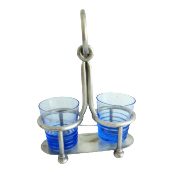 Salt and Pepper Table Set or for Sauces Silver Plated by August Wellner ...