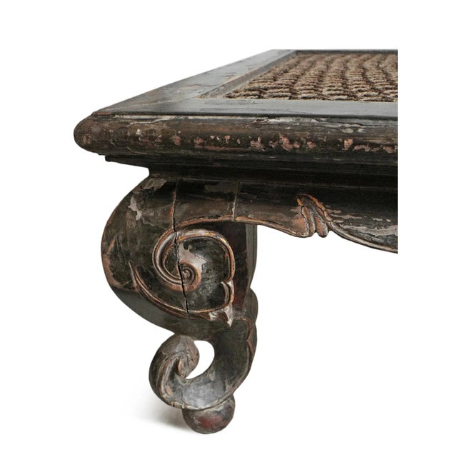 Early 20th Century Antique Old Monk Large Coffee Table | Chairish