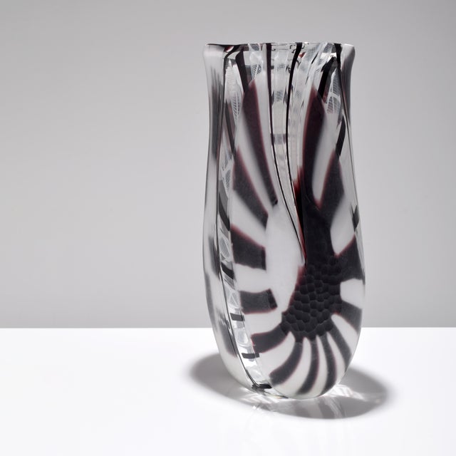 Large Late 20th Century Leone Panisson Murano Glass Vase | Chairish