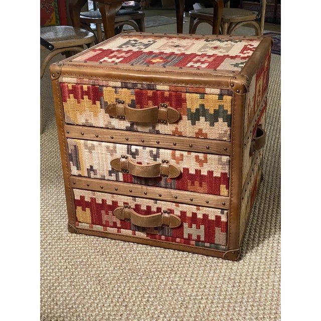 Timothy Oulton Luggage Style Chest of Drawers Trunk | Chairish