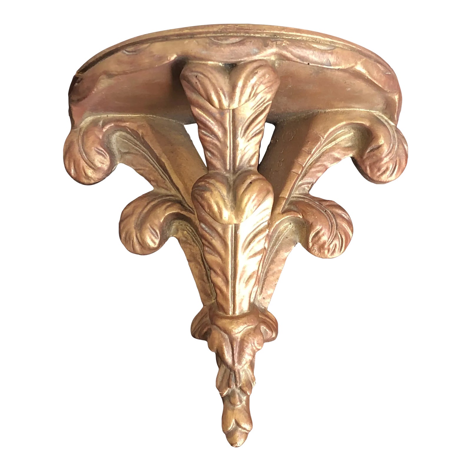 Mid-20th Century Neoclassical Plaster Wall Bracket With Acanthus Leaves ...