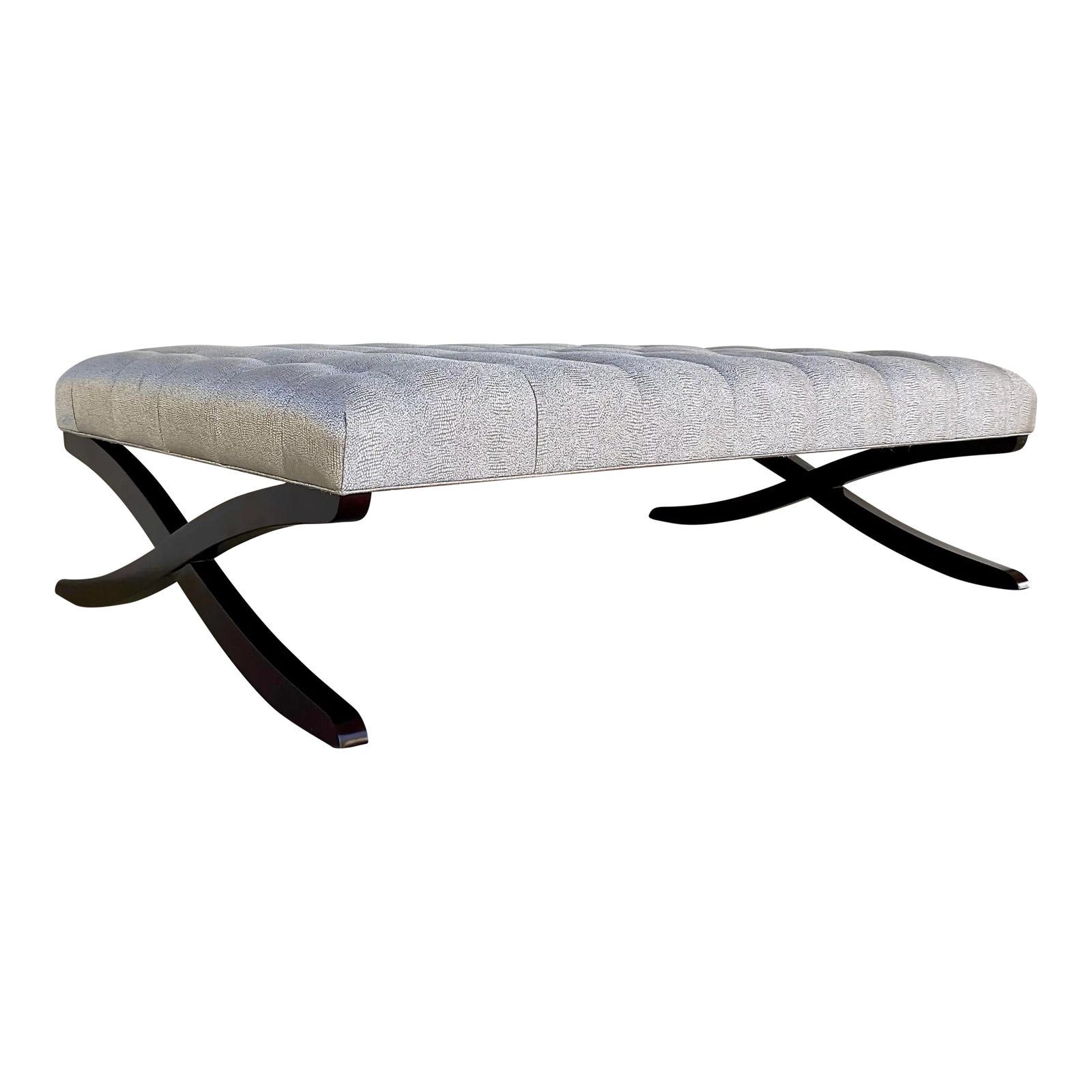 Christoper Guy Custom French Connection Tufted Cocktail Ottoman | Chairish