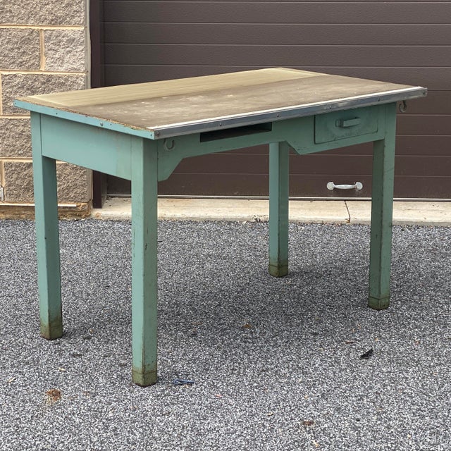 1950s Steel Industrial Usps Postal Mail Sorting Desk Workstation Table ...