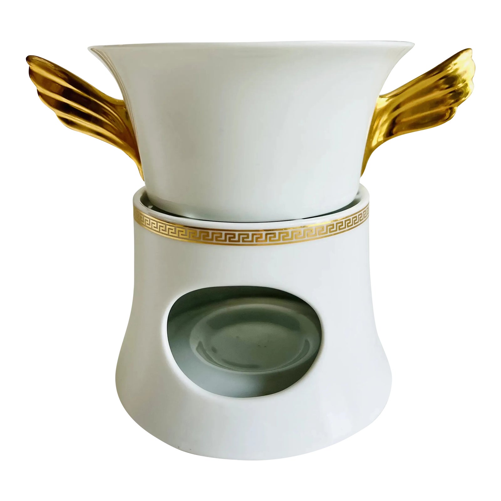 Rosenthal Versace Medallion Meandre d'Or Winged Bowl and Warmer Set ...