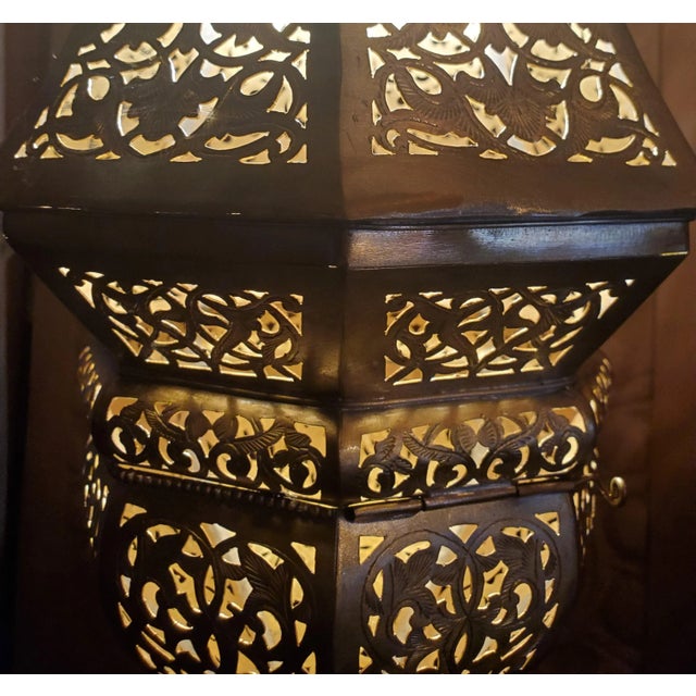 Early 21st Century Moroccan Copper Ceiling Lamp Lantern, Taarija Style ...