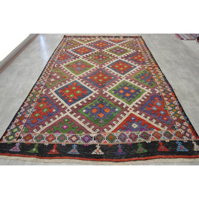 Vintage Turkish Anatolian Hand Woven Rug - 6′ X 10′4″ | Chairish