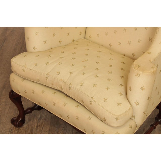 1970s Kittinger Historic Newport Chippendale Style Wing Chair | Chairish
