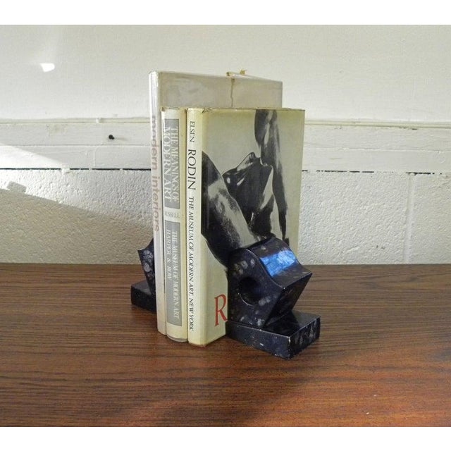 Vintage Contemporary Agate Marble Bookends - Set of 2 | Chairish