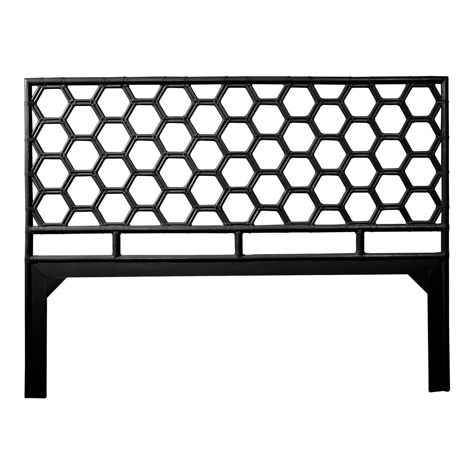 honeycomb-headboard-king-black-chairish