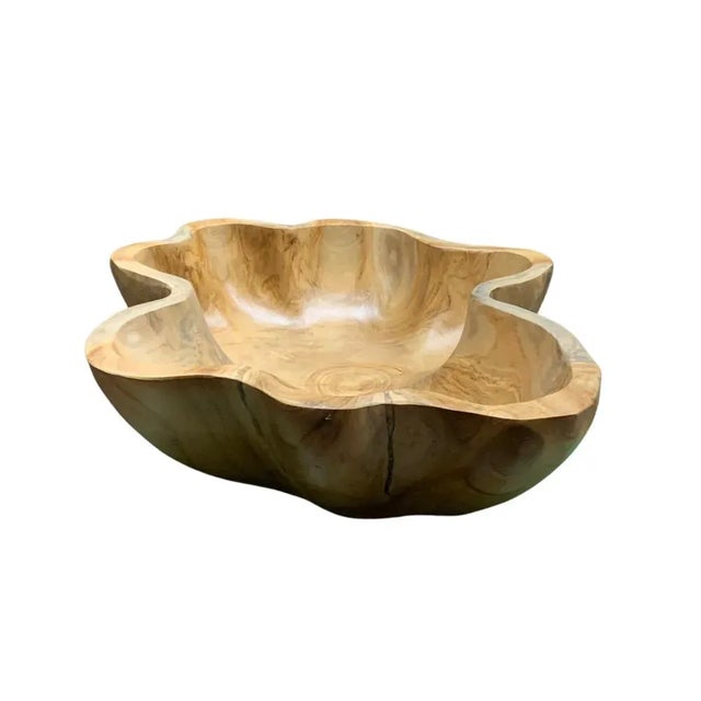 Medium Wooden Bowl | Chairish