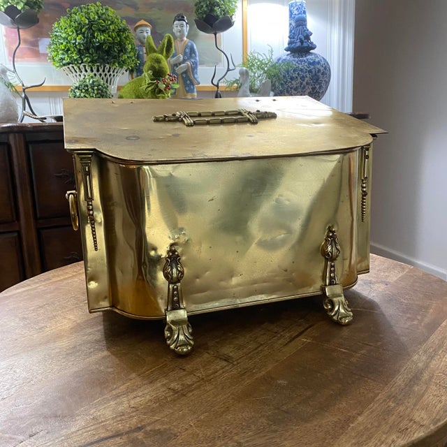 Mid 20th Century Vintage Brass Tinder Box With Scrolled Feet and ...