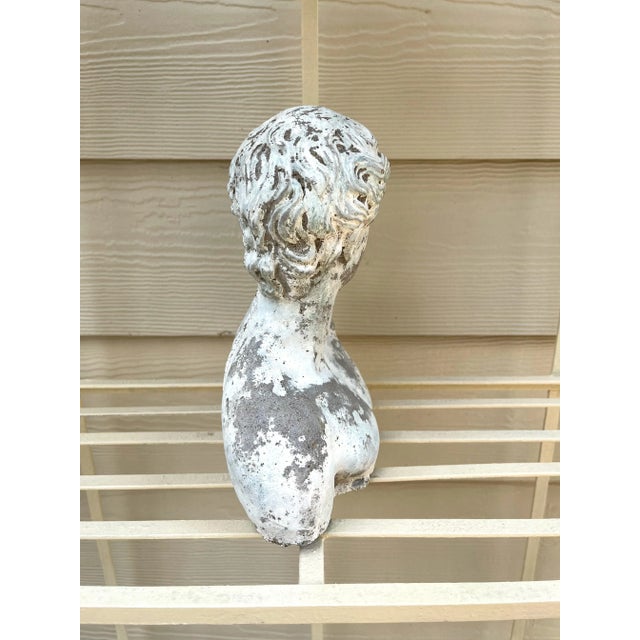 Vintage David Cast Concrete Statuary Bust | Chairish