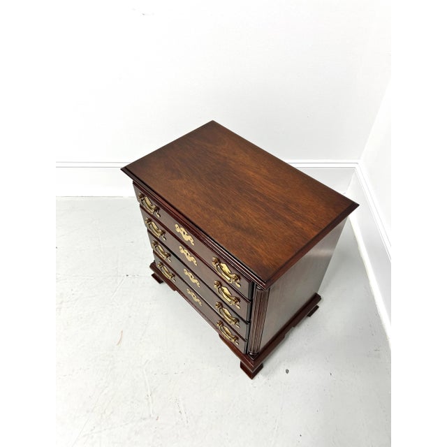 Late 20th Century Mahogany Chippendale Chairside Chest With Fluted ...