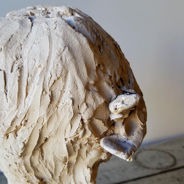 'Evening News' Kiln Fired Clay Sculpture by Kerry French | Chairish