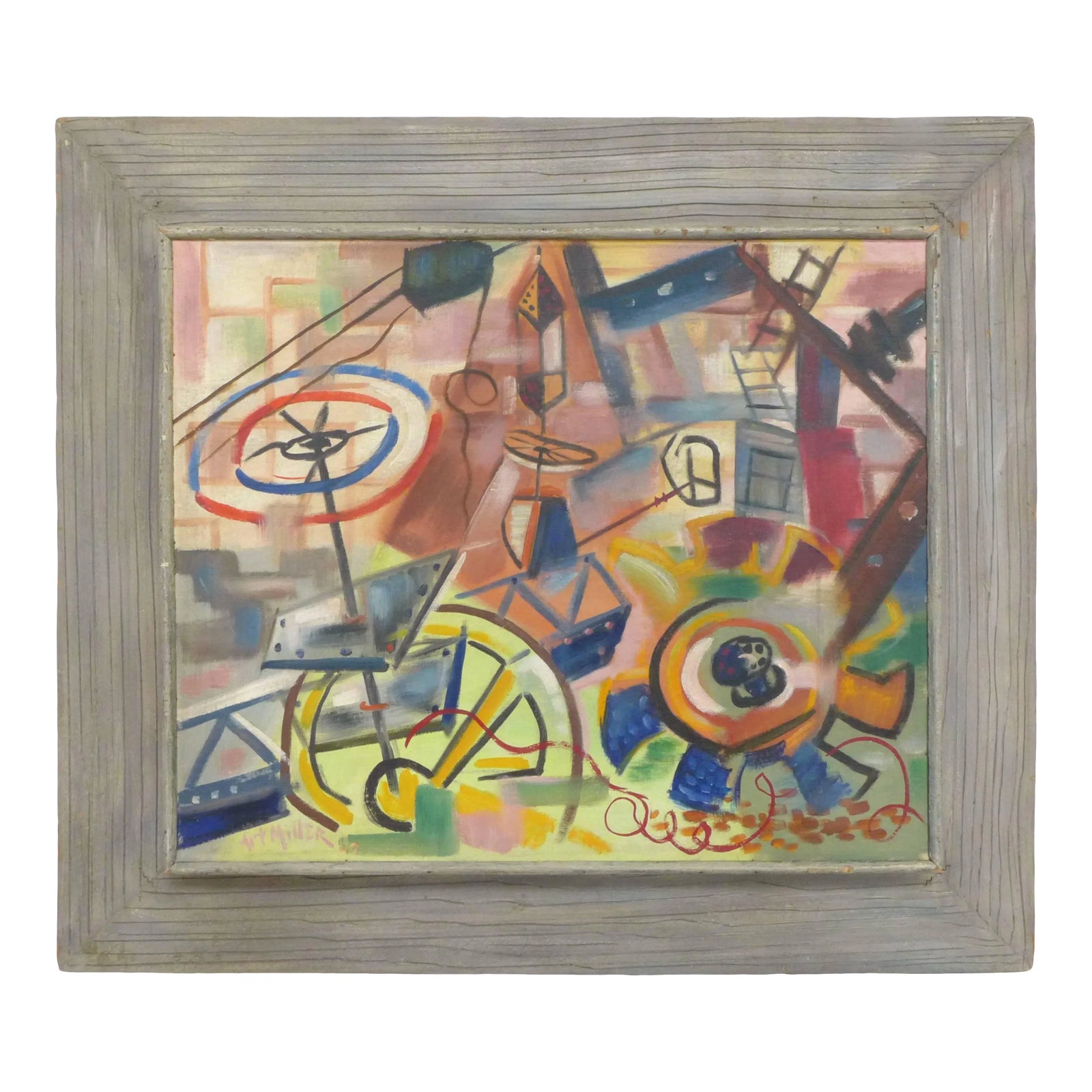 1940s Abstract Painting by Art Miller | Chairish