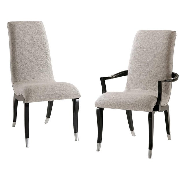 Contemporary Art Deco Scrolling Dining Chair | Chairish