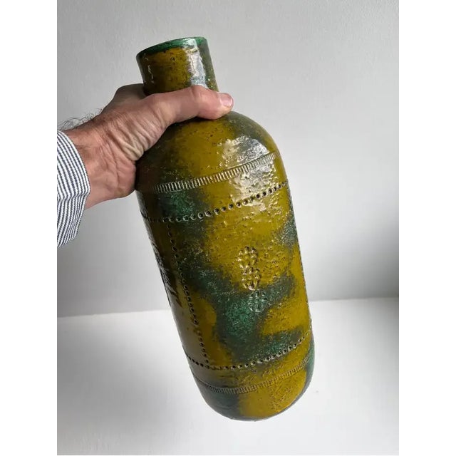 Mid 20th Century Large Italian Raymor Bitossi Ceramic Vase | Chairish