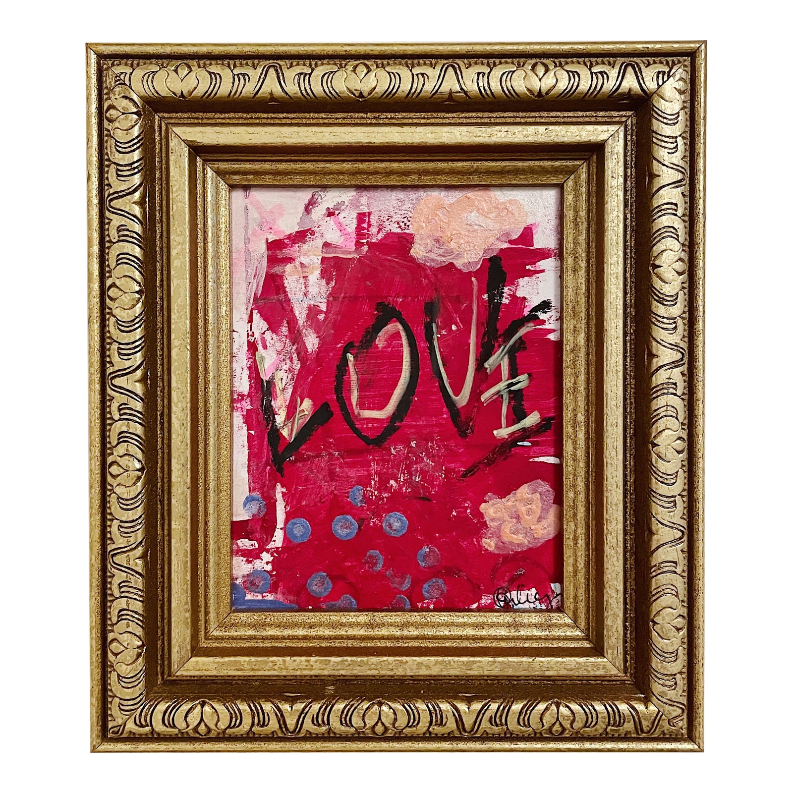 “Love” Contemporary Abstract Acrylic Painting by Gladys Tay | Chairish