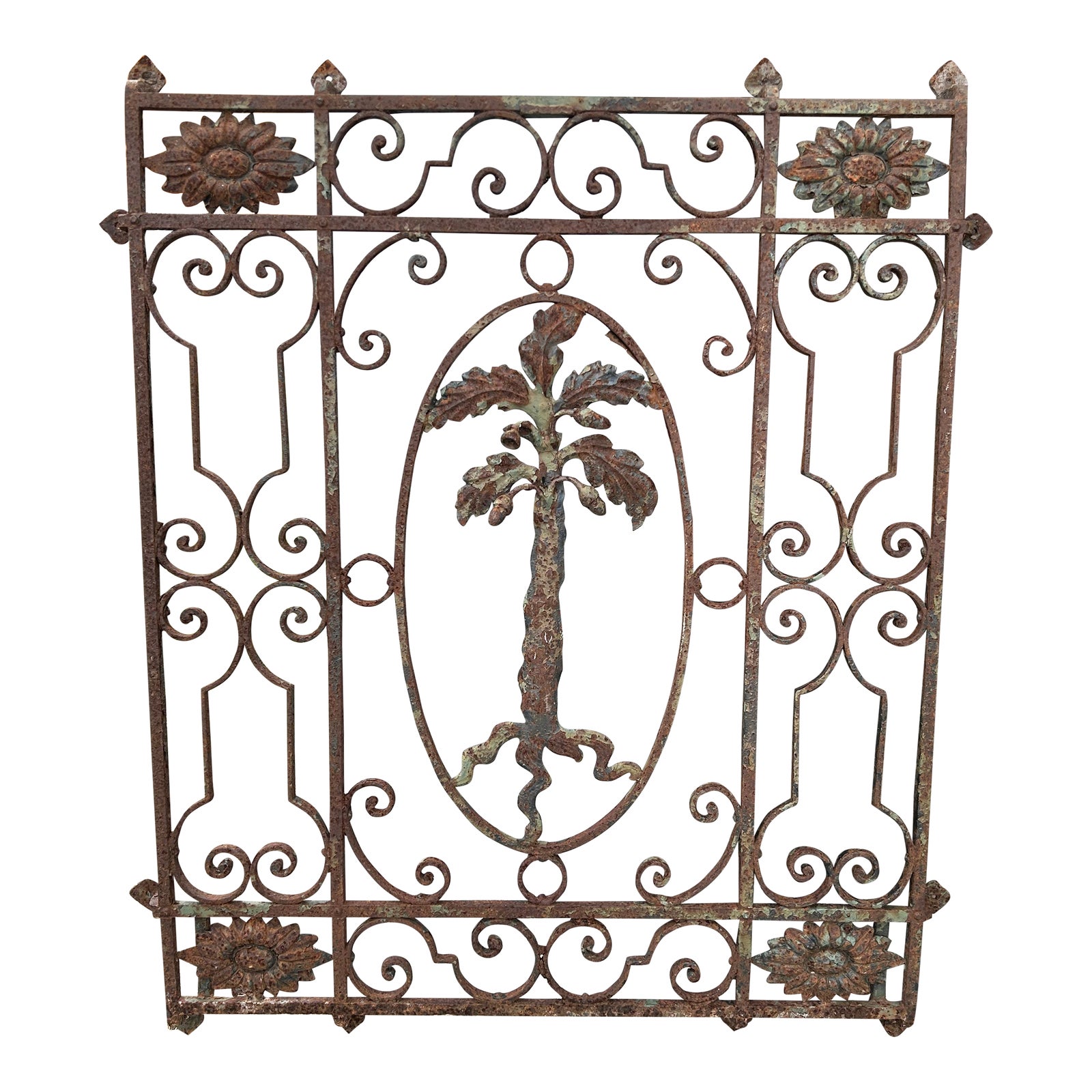 Antique Wrought Iron Window Grate | Chairish