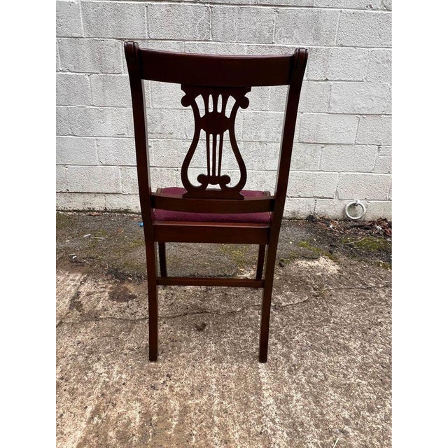 Early 20th Century Set of 6 Antique Duncan Phyfe Style Mahogany Lyre ...