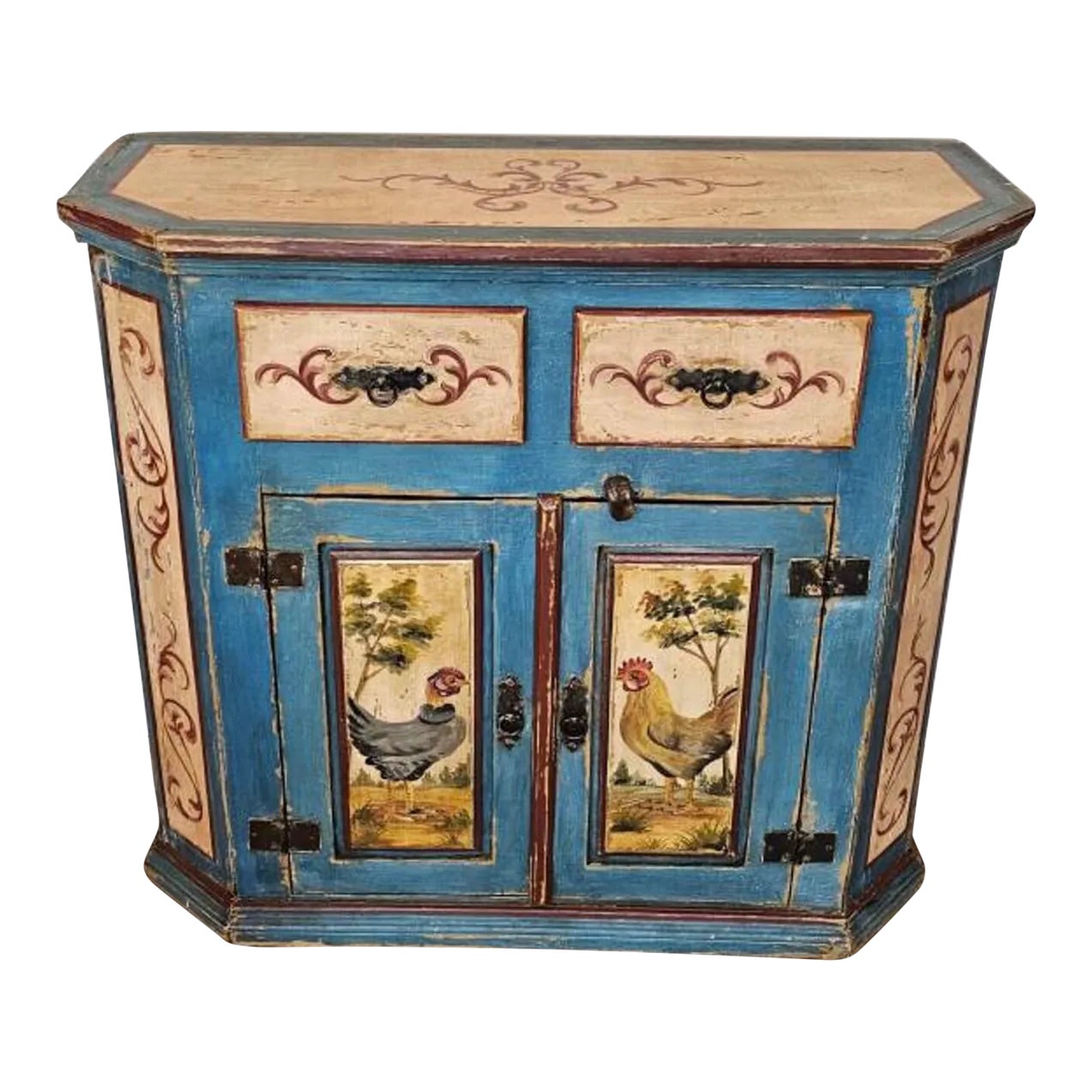 Vintage Country Mediterranean French / Italian Farmhouse Server | Chairish