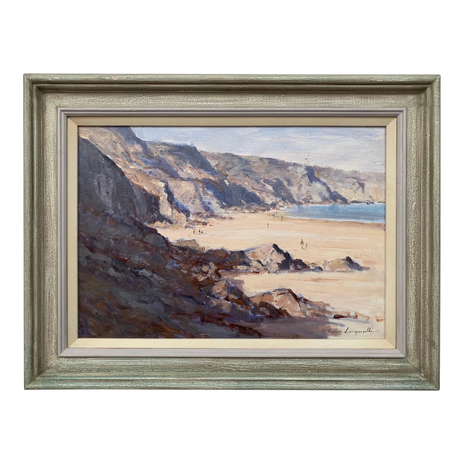 James Longueville, Landscape Seascape Painting of The Little Bay in ...